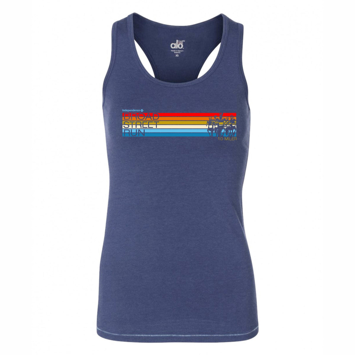 Women's ALO Bamboo Singlet -Navy- Stripes – Shop Broad Street Run